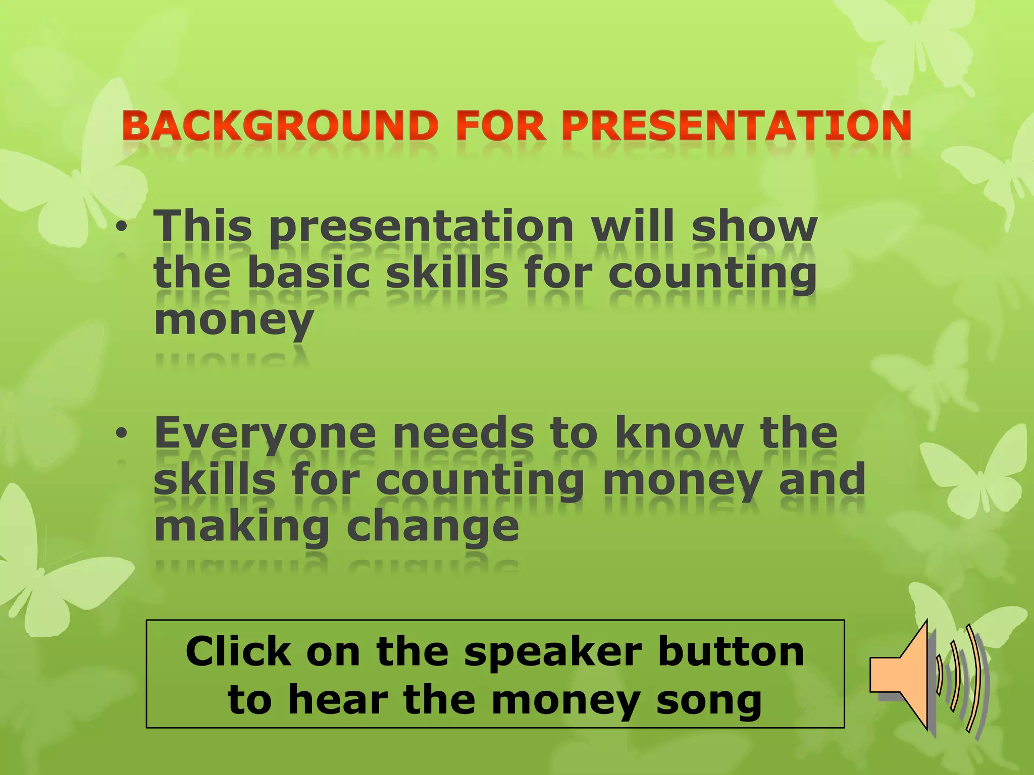 MONEY TUTORIAL | PPT