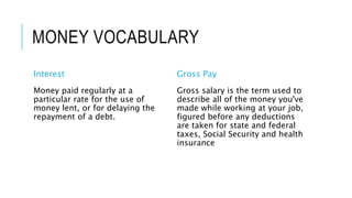 Money vocabulary | PPT