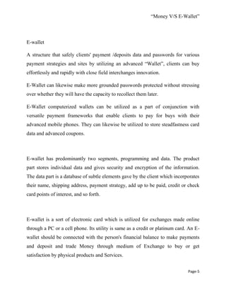 Money vs e wallet | PDF | Internet | Computing