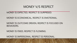 Money vs respect | PPTX