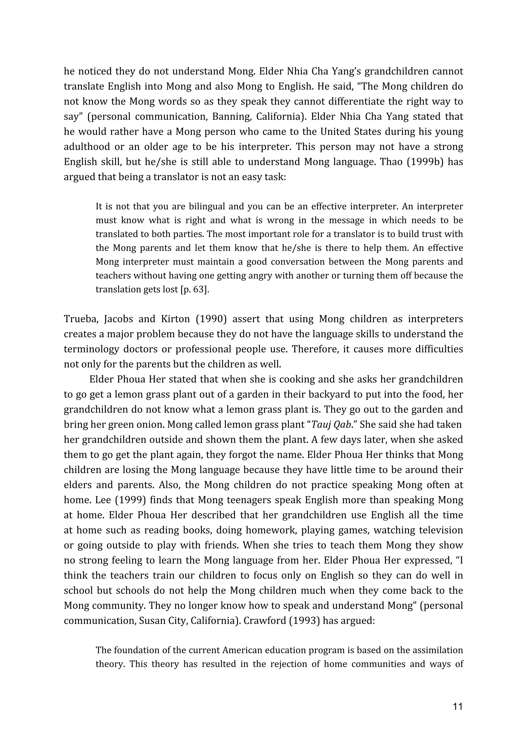 Mong Community - American Education - Yer J Thao | PDF