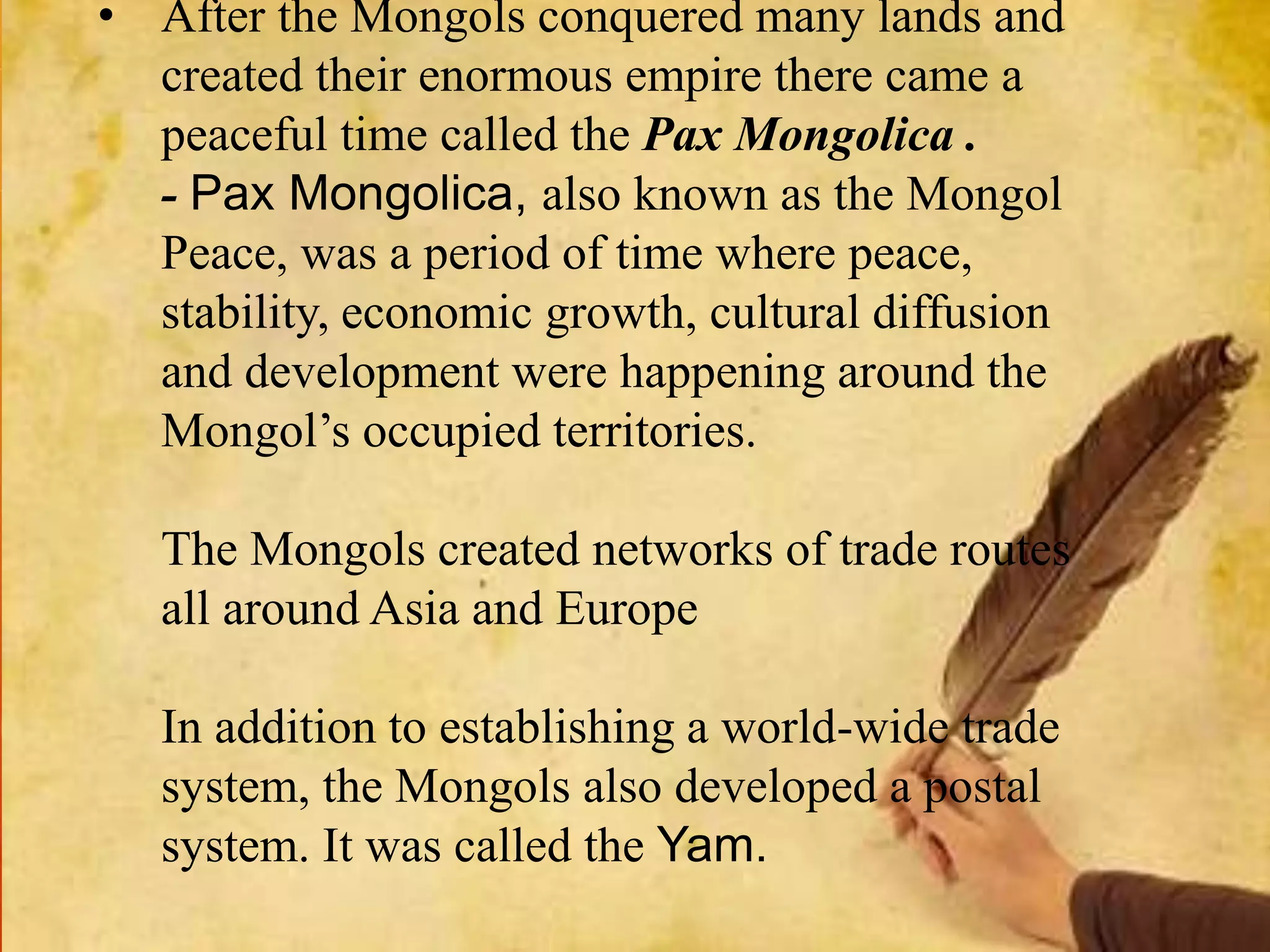 Mongol Empire " highlighting best strategic patterns in war" | PPTX