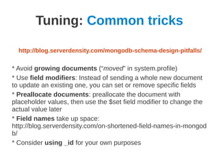 Mongo performance tuning: tips and tricks | PPT