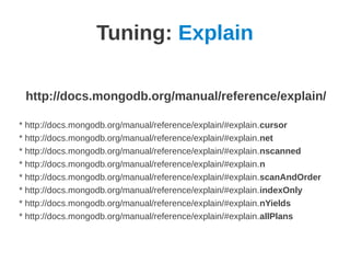 Mongo performance tuning: tips and tricks | PPT