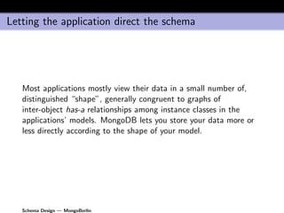 MongoDB Schema Design (Richard Kreuter's Mongo Berlin preso) | PDF