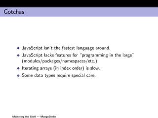 Mastering the MongoDB Shell | PPT
