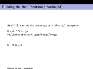 Mastering the MongoDB Shell | PPT