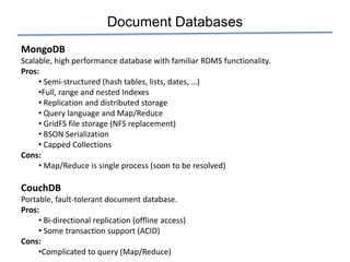 Overview of MongoDB and Other Non-Relational Databases | PPT