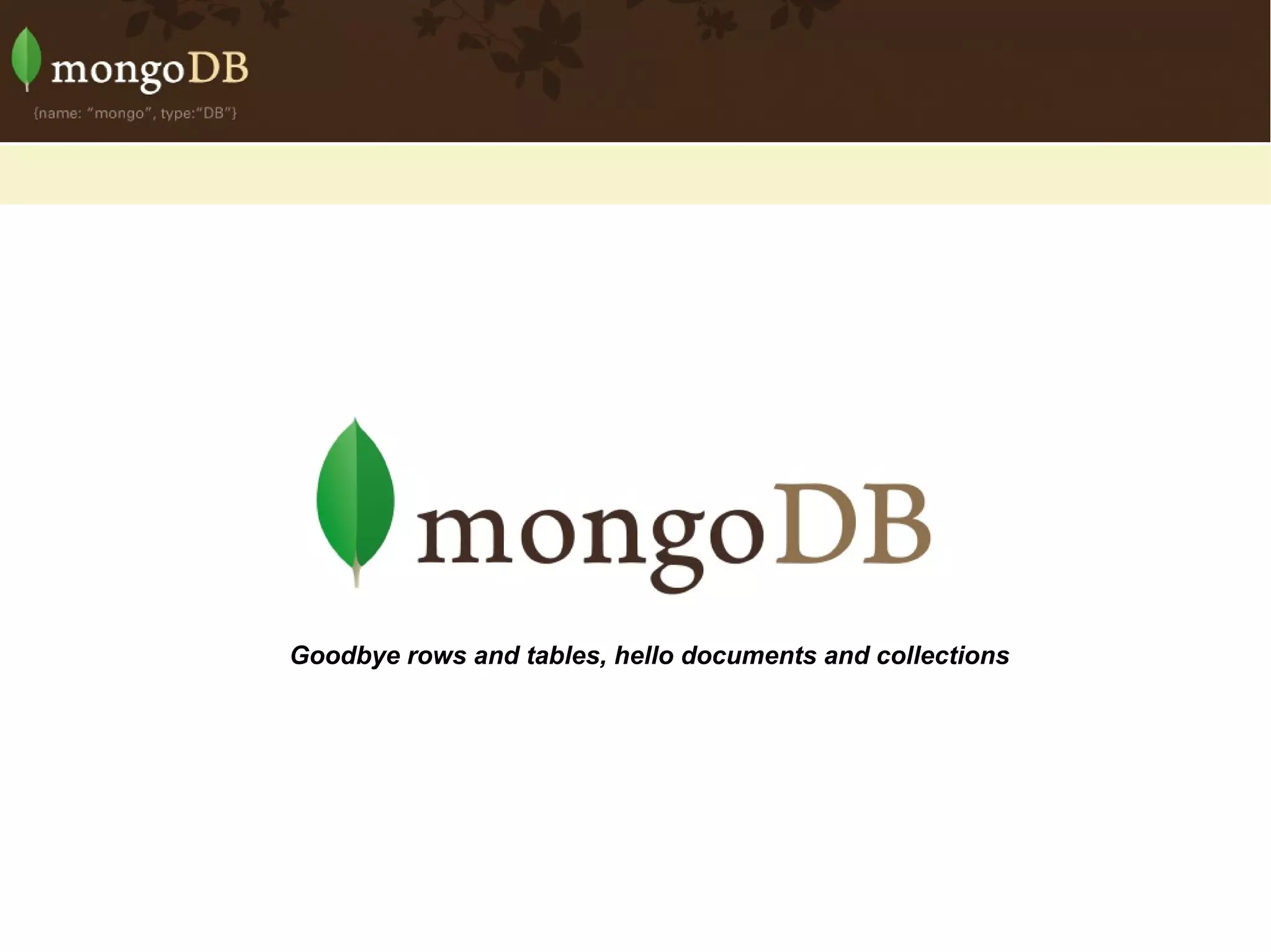 MongoDb - Details on the POC | PPT