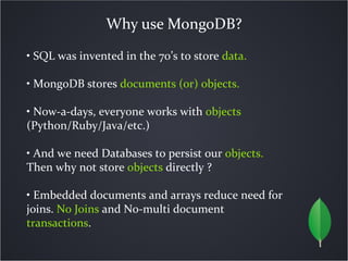 Introduction to MongoDB | PPT