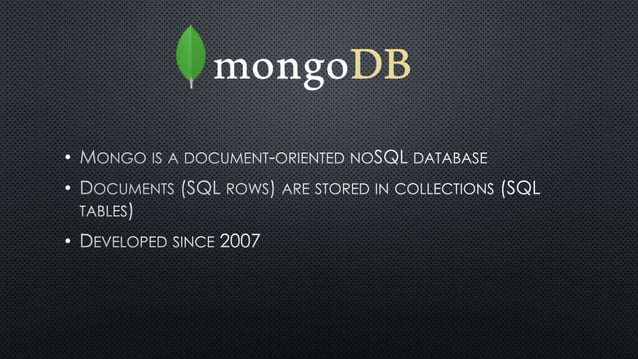 mongoDB: Why it should (not) replace your SQL database? | PPT