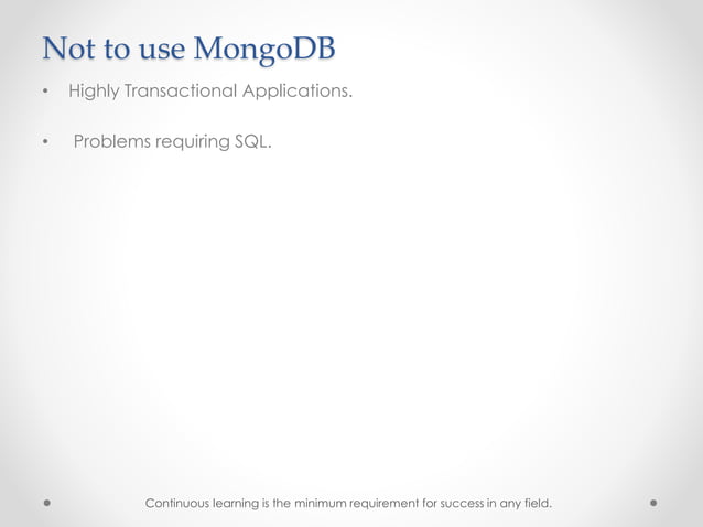 Getting Started with MongoDB | PPT
