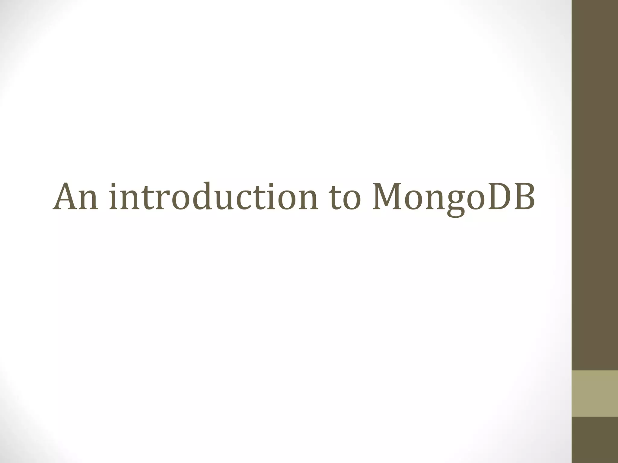 Mongodb | PPT