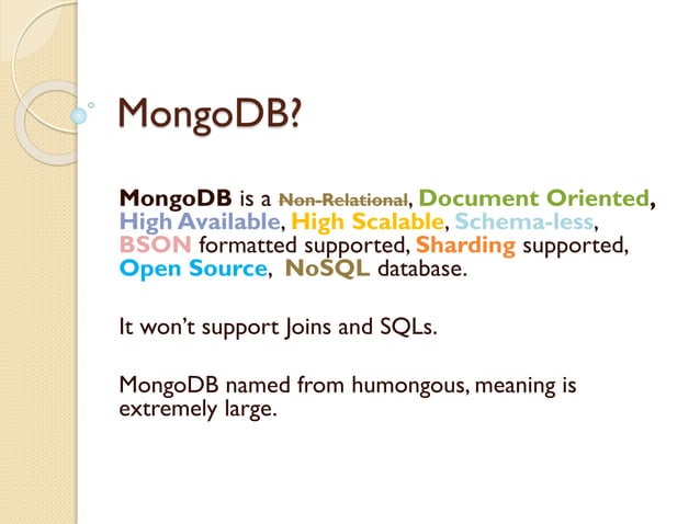 MongoDB in Simple and Easy Steps | PPT