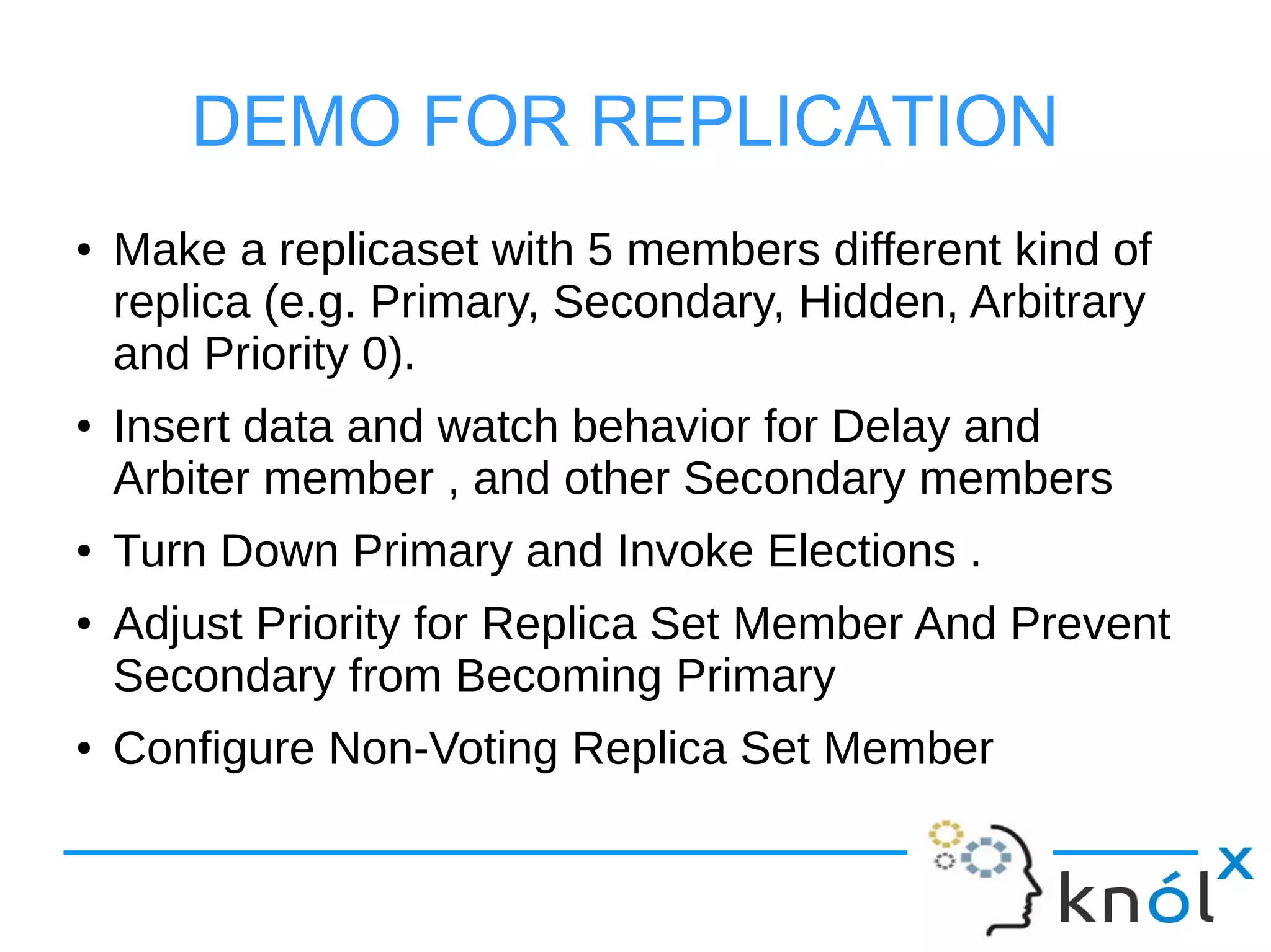 MongoDB: Advance concepts - Replication and Sharding | ODP | Databases | Computer Software and ...
