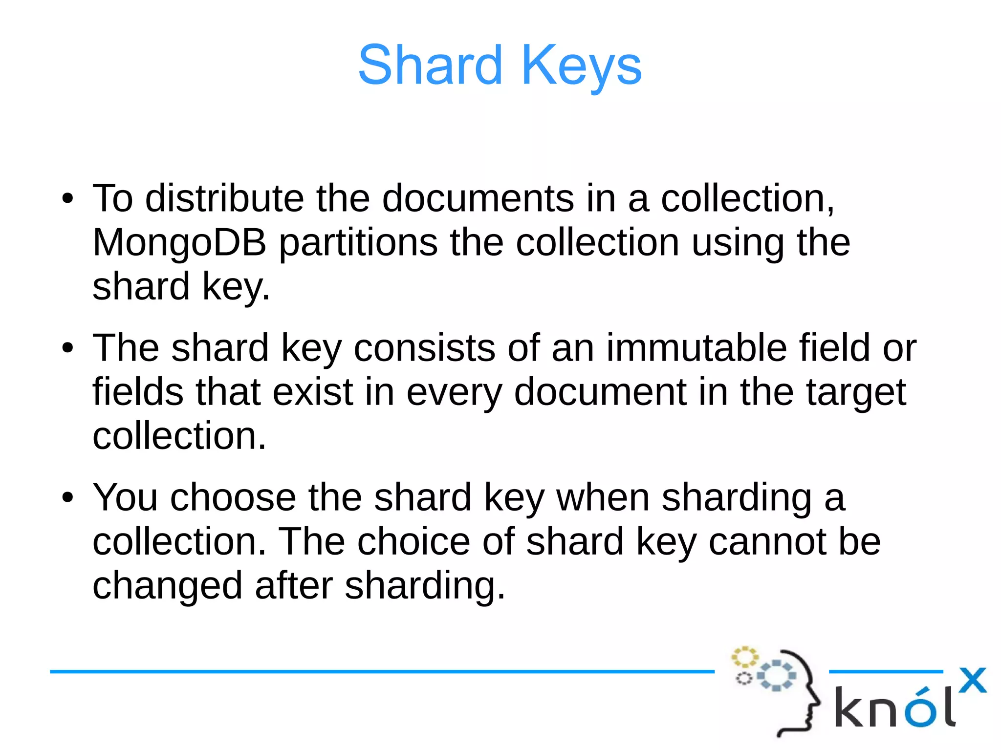Mongodb Advance Concepts Replication And Sharding Odp Databases Computer Software And