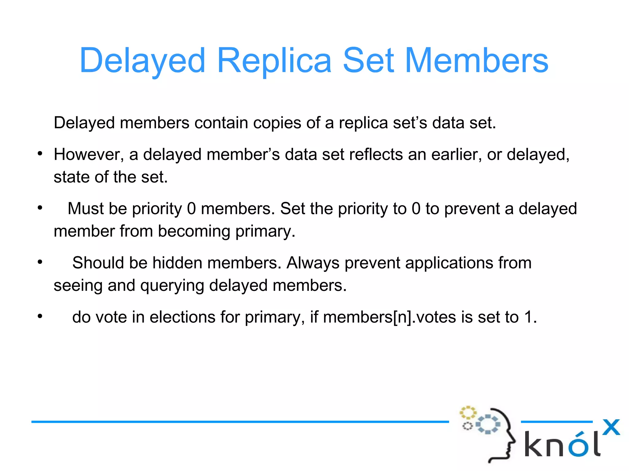 Mongodb Advance Concepts Replication And Sharding Odp Databases Computer Software And