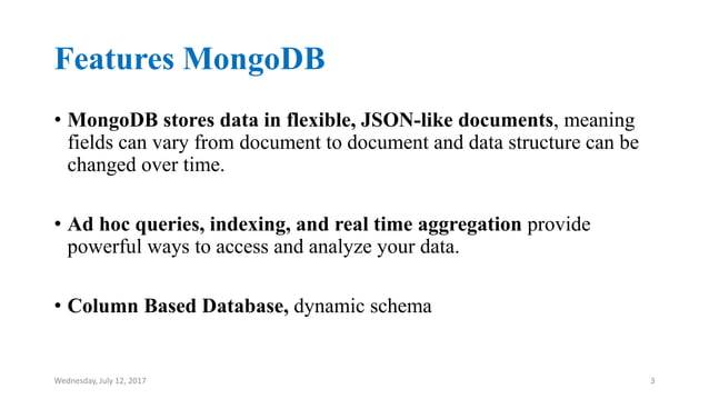 Introduction To Mongodb Ppt