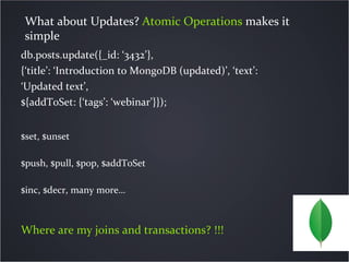 Mongodb Training Tutorial in Bangalore | PPT