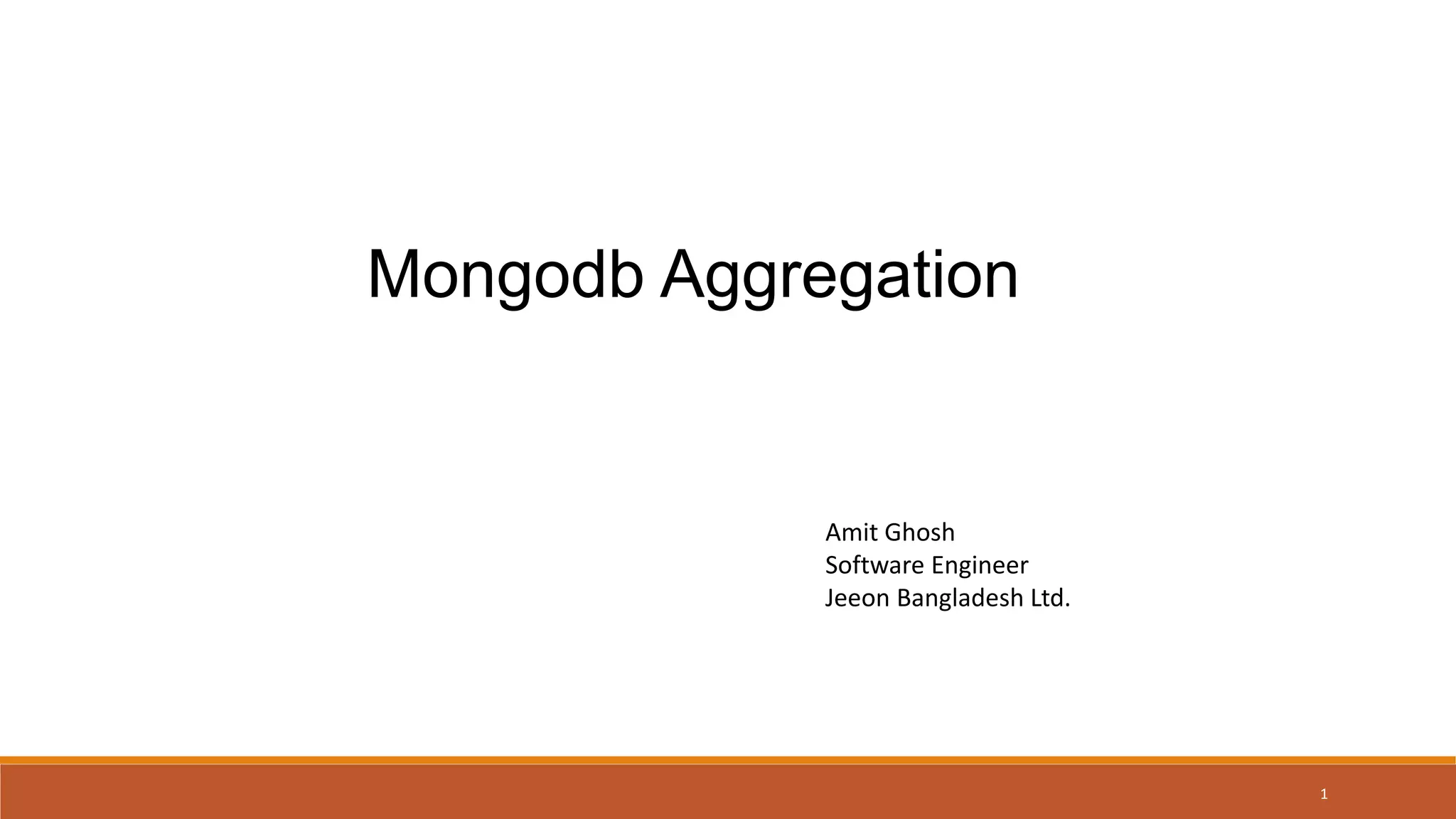 MongoDB Aggregation | PPTX