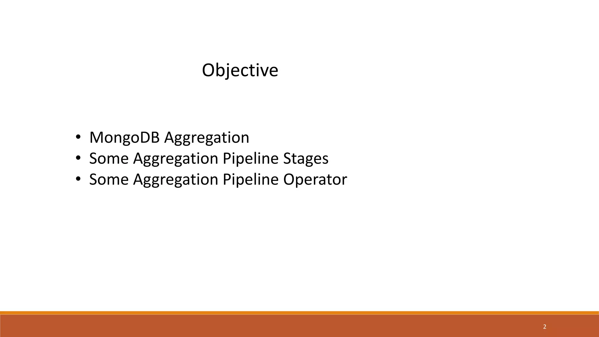 MongoDB Aggregation | PPTX