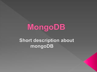 MongoDB | PPT