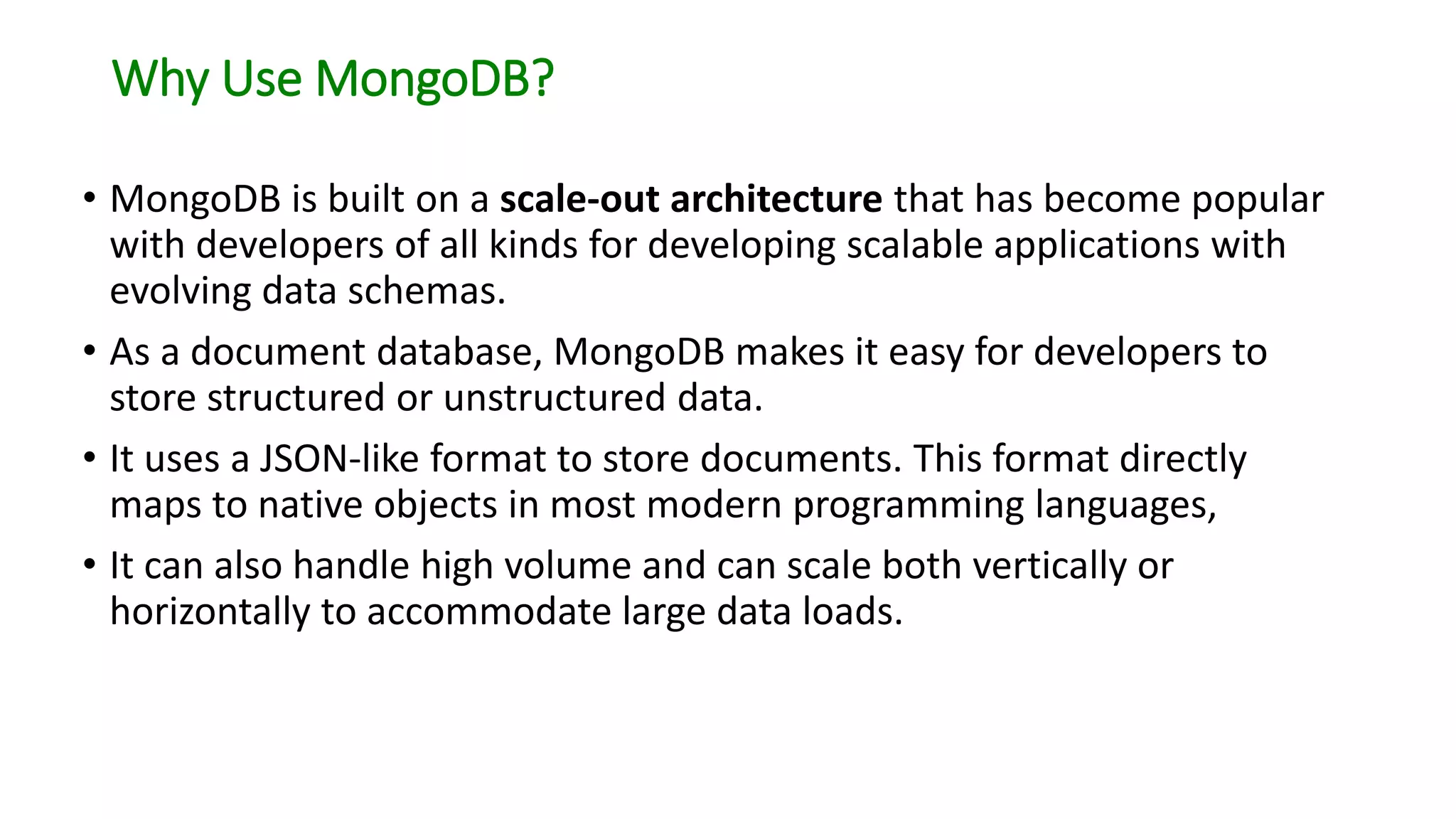 Mongodbpptx Databases Computer Software And Applications