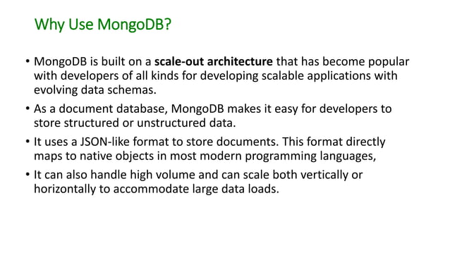 MongoDB.pptx | Databases | Computer Software and Applications