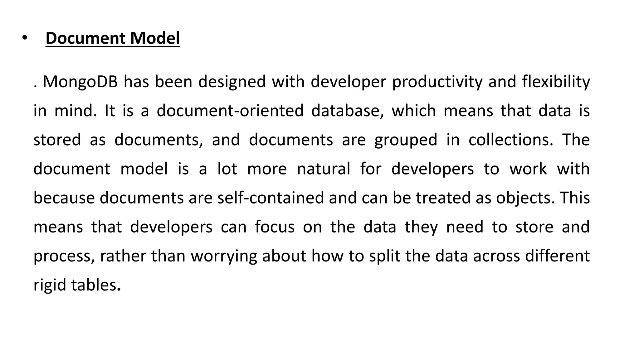 MONGODB VASUDEV PRAJAPATI DOCUMENTBASE DATABASE | PPT