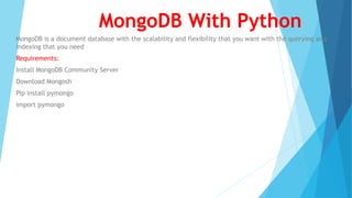 Mongodatabase with Python for Students.pptx