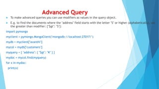 Mongodatabase with Python for Students.pptx