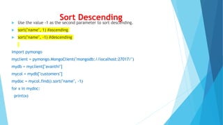 Mongodatabase with Python for Students.pptx