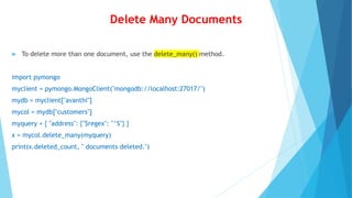 Mongodatabase with Python for Students.pptx