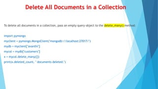 Mongodatabase with Python for Students.pptx
