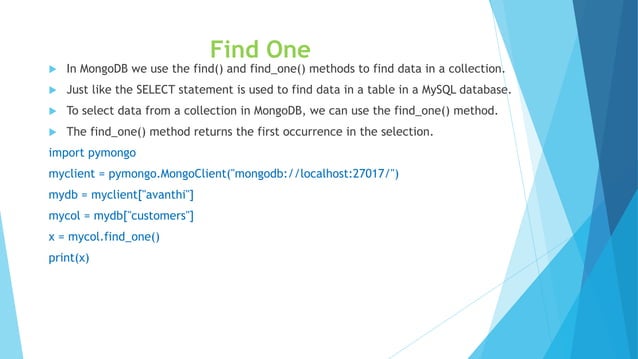 Mongodatabase with Python for Students.pptx
