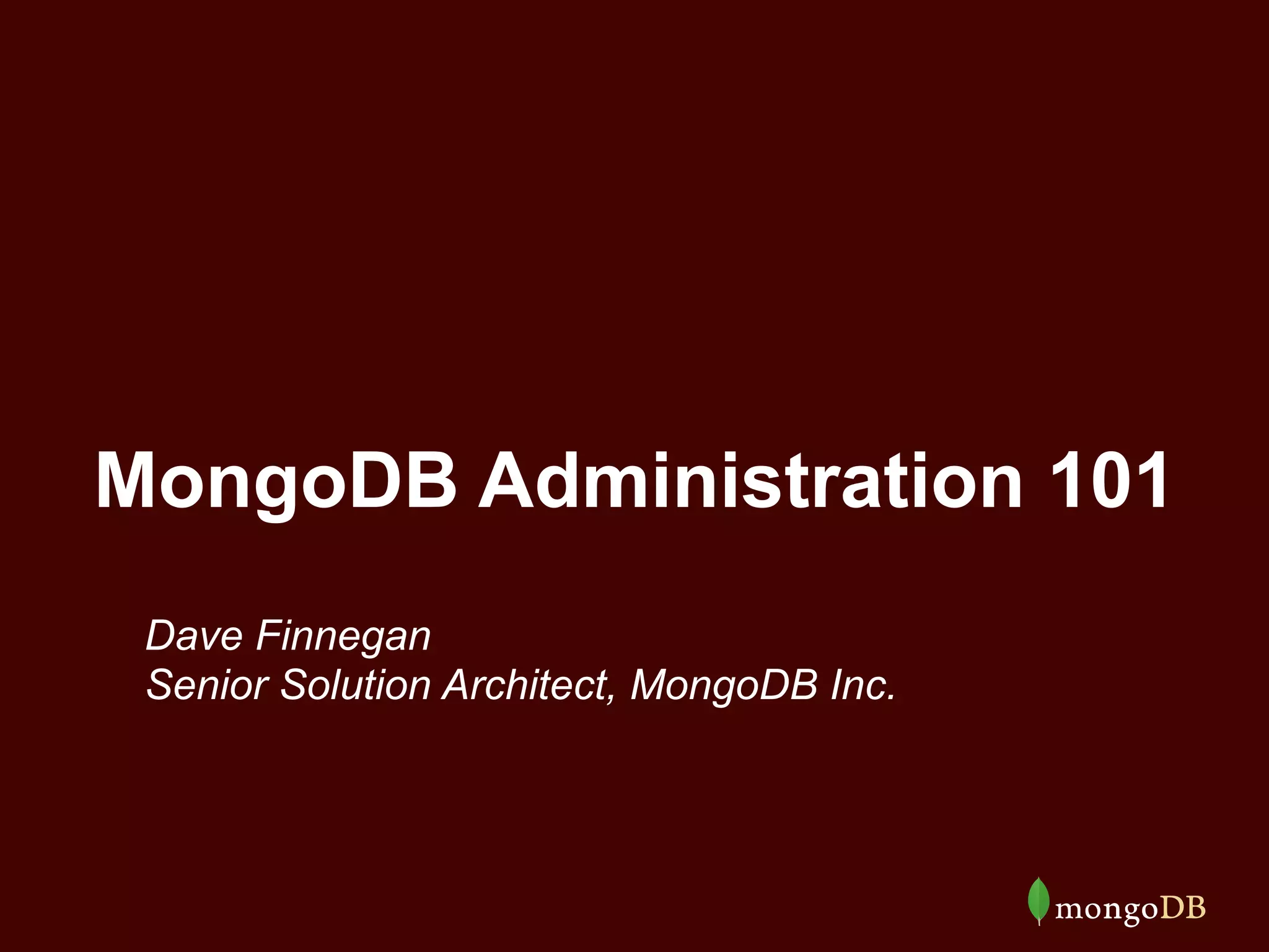 MongoDB Administration 101 | PDF