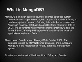 MongoDB - An Introduction | PPT