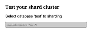 MongoDB Shard Cluster | PDF