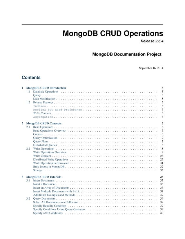 Mongo Db Crud Guide Pdf