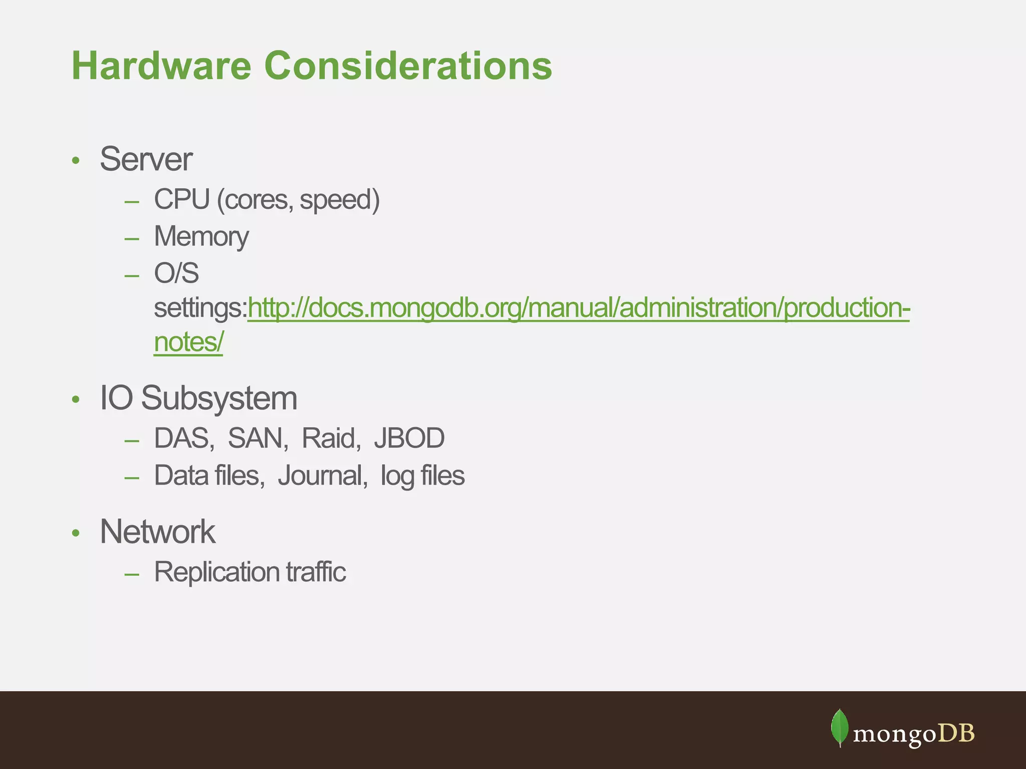 MongoDB Deployment Checklist | PPT