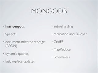 Using Mongomapper to store dynamic data | PPT