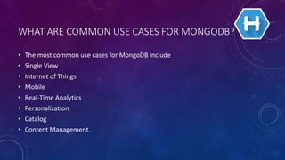 A Presentation on MongoDB Introduction - Habilelabs | PPT