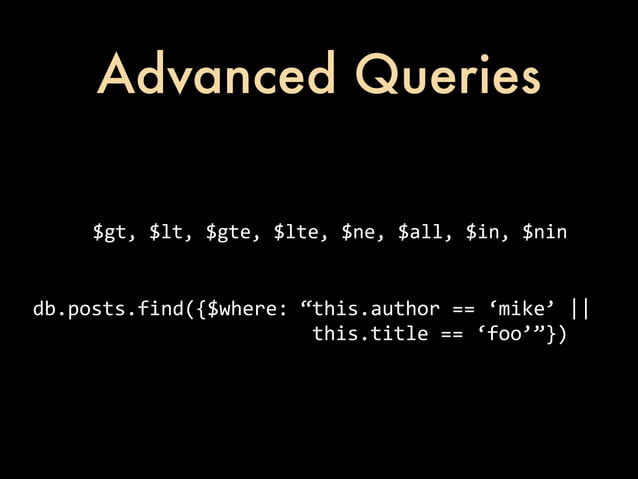 Introduction To Mongo Db Open ‐source High ‐performance Document