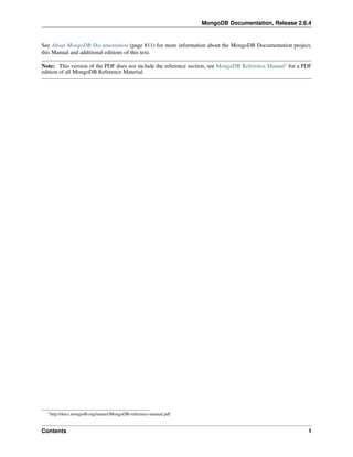 Mongo db manual | PDF