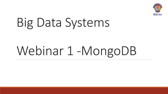 MongoDB-presentation.pptx | Databases | Computer Software and Applications