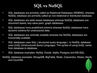 Mongo Bb - NoSQL tutorial | PPT