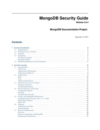Mongo db security-guide | PDF