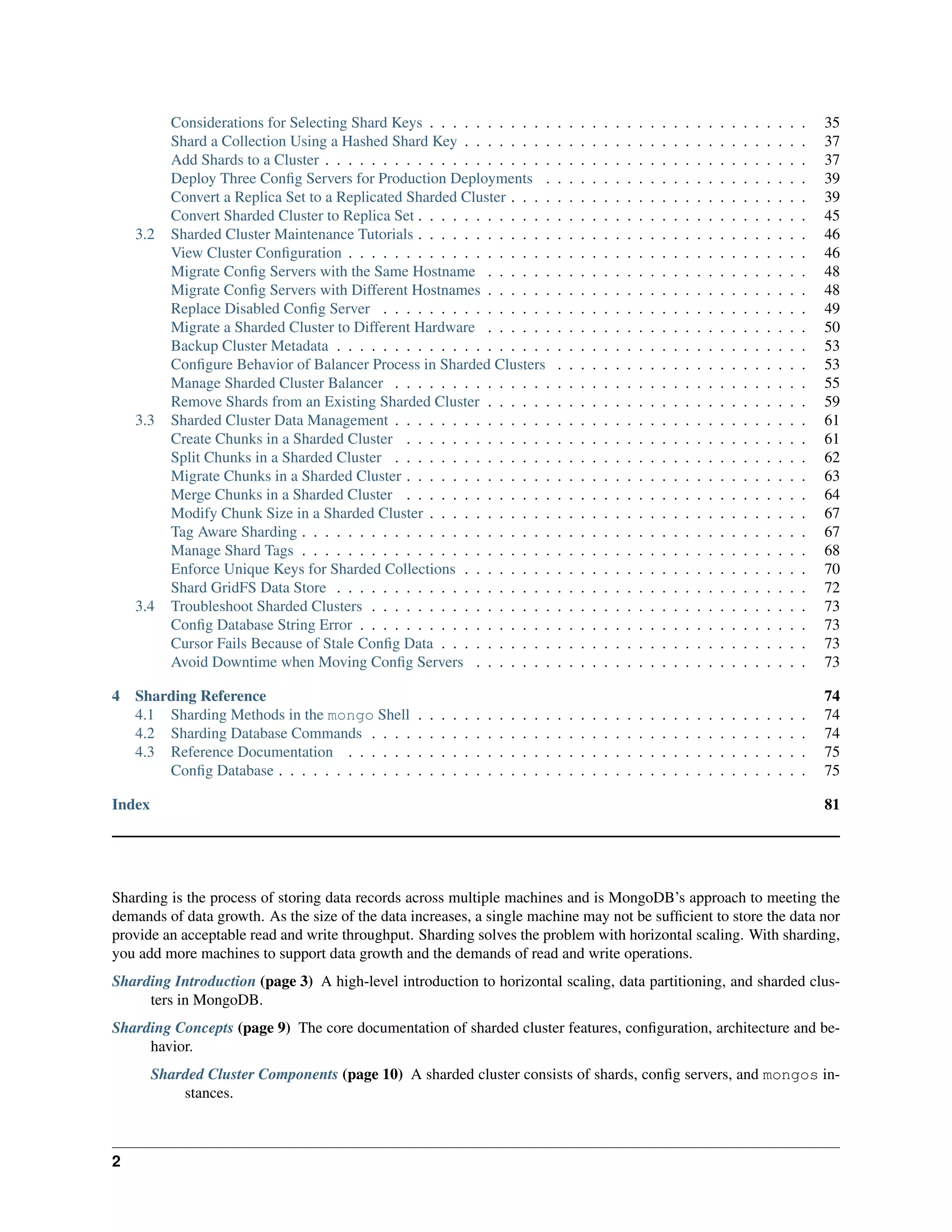 Mongo db sharding guide