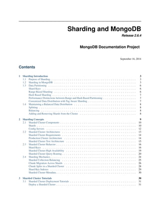 Mongo db sharding guide | PDF