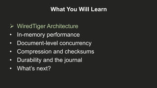 A Technical Introduction to WiredTiger | PPTX